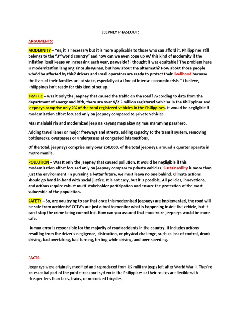 Jeepney Phaseout | PDF | Traffic | Sustainability