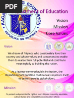DEPED Mission Vision Core Values | PDF | Philippines | Learning