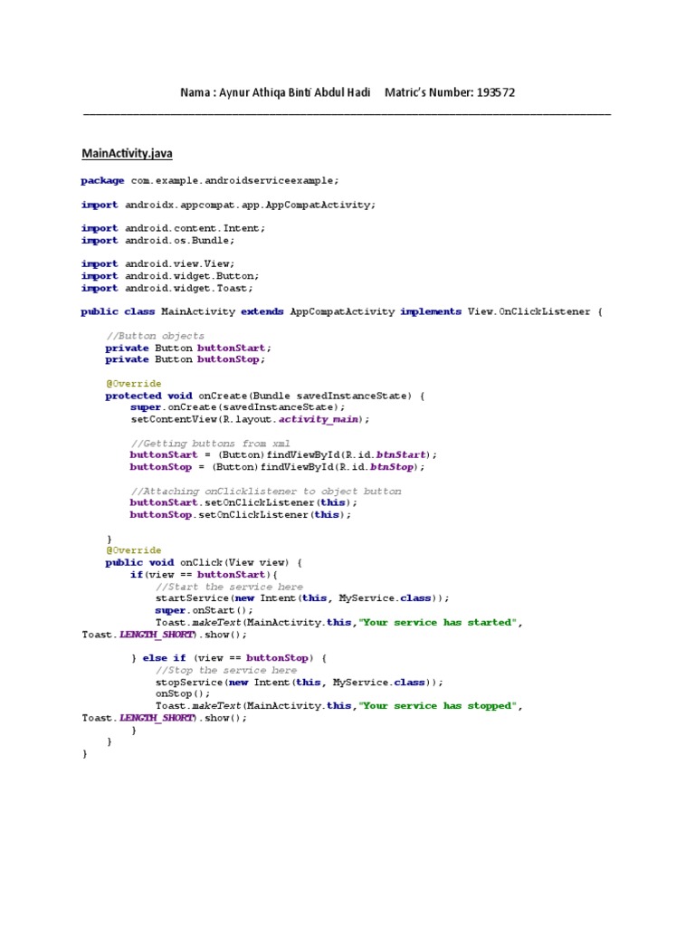 Mainactivity Java | PDF | Android (Operating System) | Computing