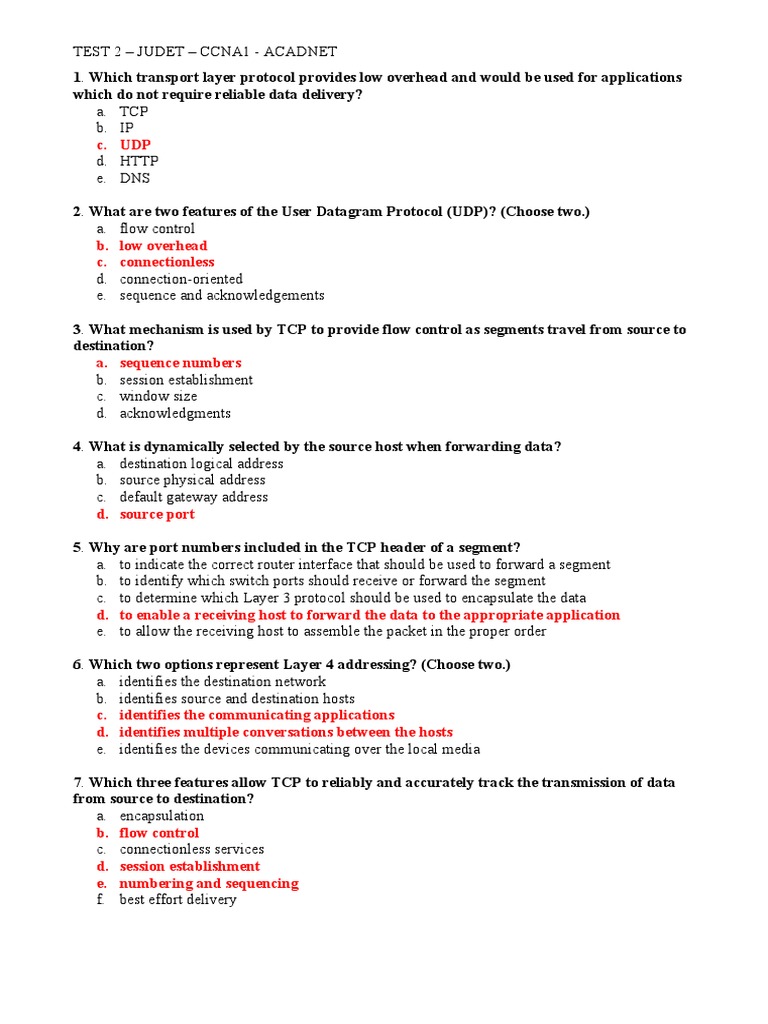 Test 2 Judet Ccna1 Acadnet | PDF | Transmission Control Protocol | Ip ...