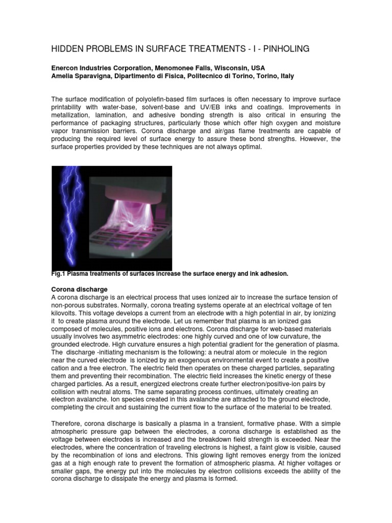Enercon Hidden Problems in Surface Treatment | PDF | Confocal ...