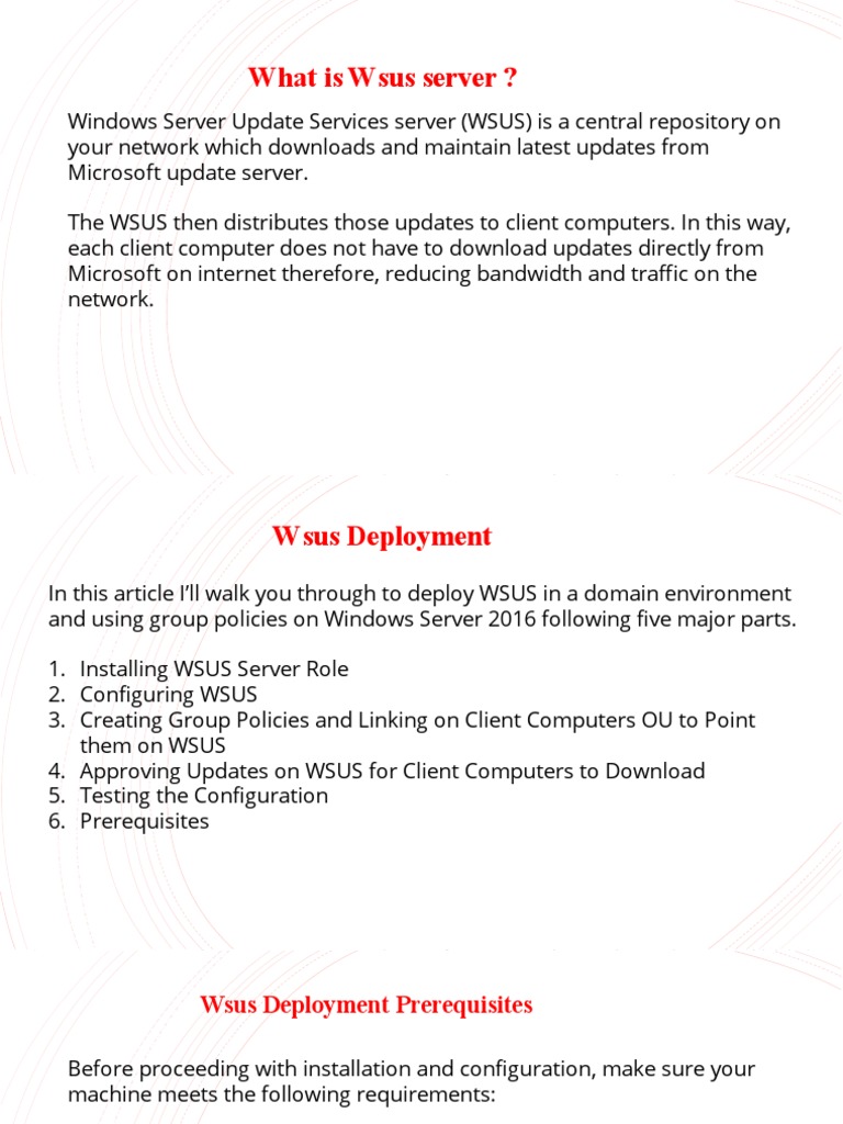 WSUS Server | PDF