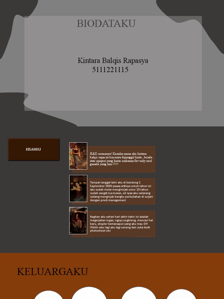 Biodataku: Kintara Balqis Rapasya 5111221115 | PDF