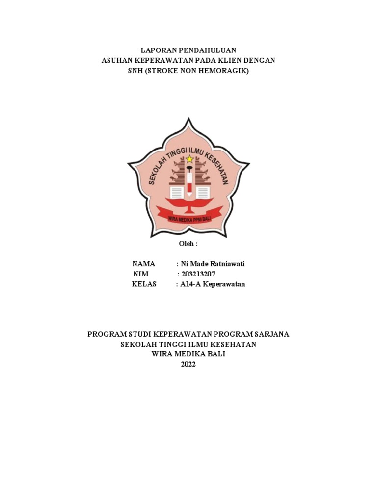 Laporan Pendahuluan Stroke Non Hemoragik | PDF