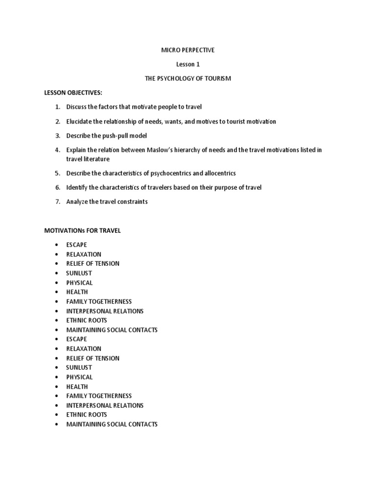 MICRO PERPECTIVE Lesson 1 | PDF | Motivation | Motivational