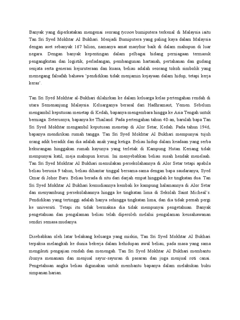 Tan Sri Syed Mokhtar | PDF