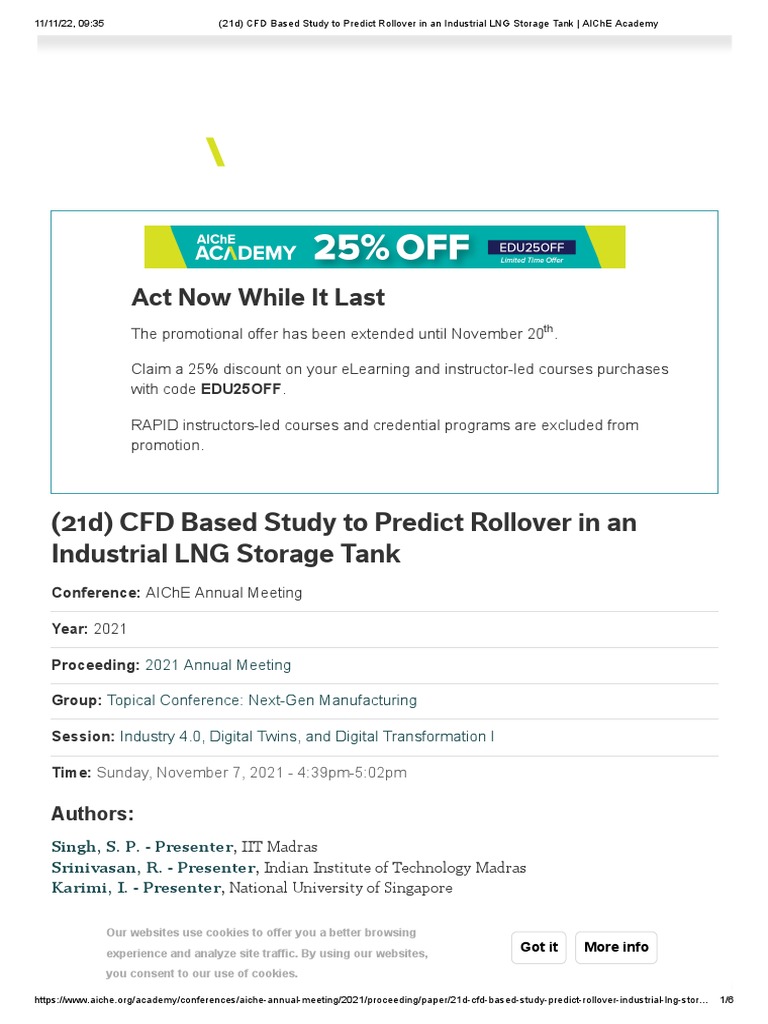(21d) CFD Based Study To Predict Rollover in An Industrial LNG Storage ...
