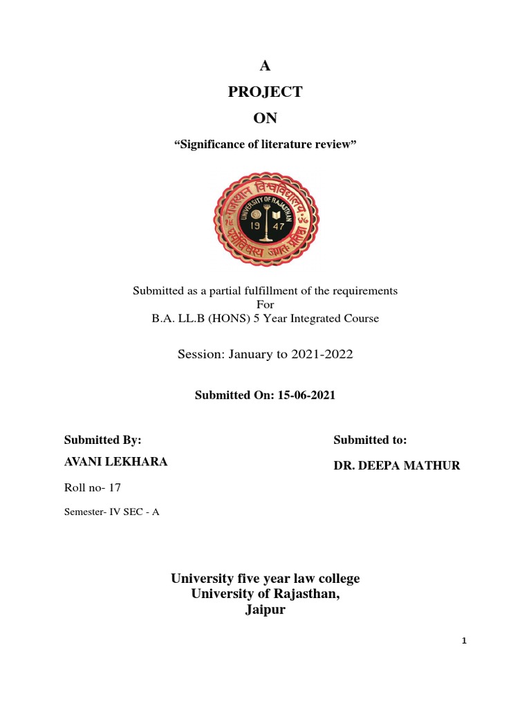 Sem IV LIT REVIEW 17 PDF Thesis Literature Review