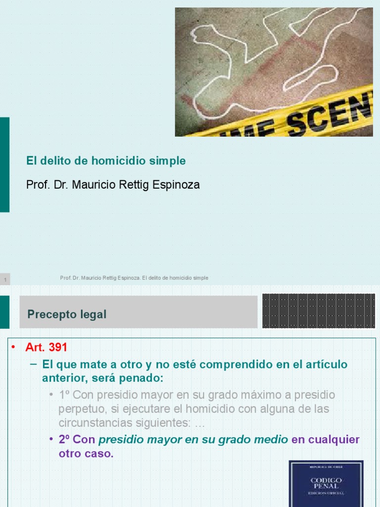 Homicidio Simple | PDF | Intención (Derecho Penal) | Homicidio