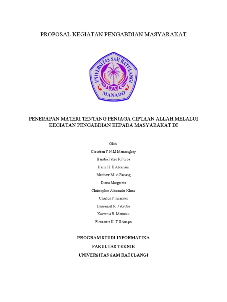 Proposal Kegiatan Pengabdian Masyarakat | PDF