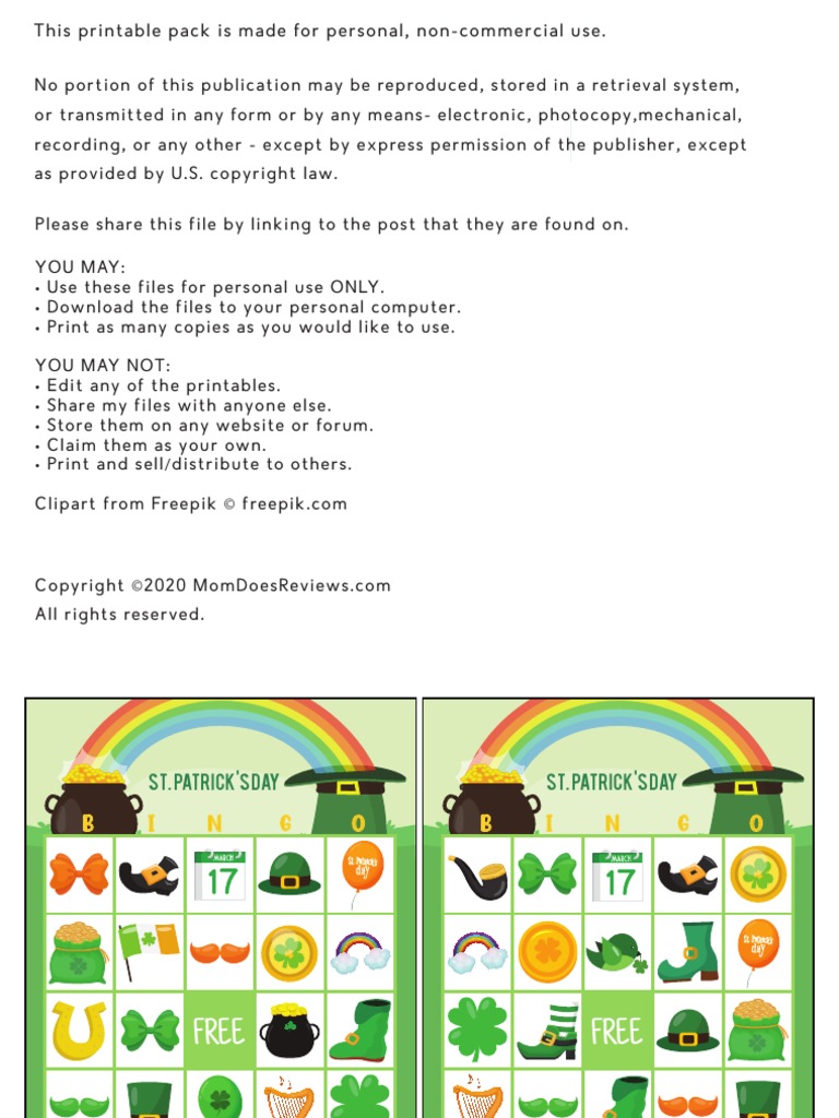 St. Patricks Day Bingo | PDF