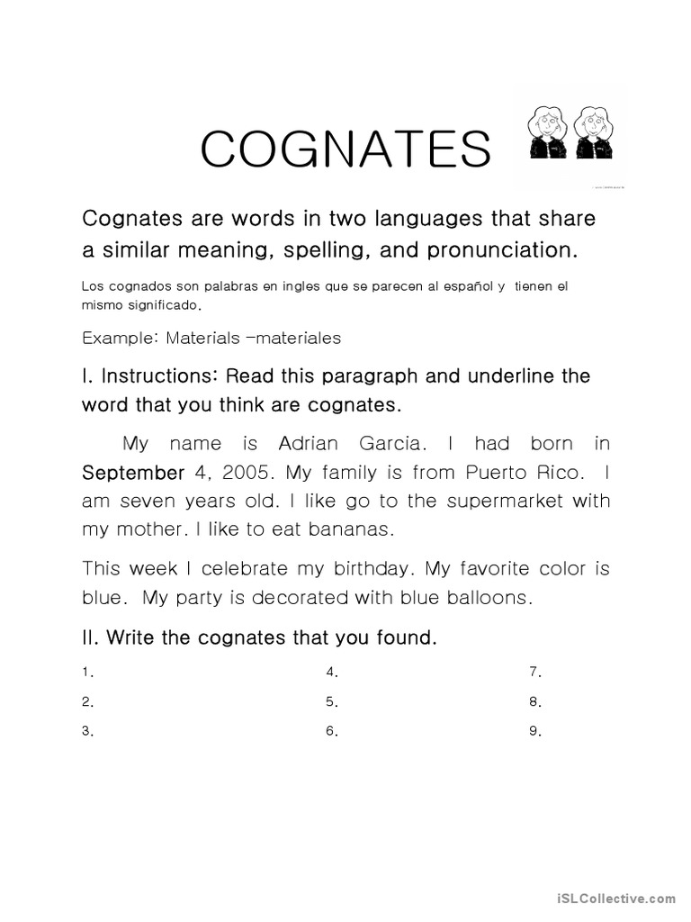 Cognates | PDF | Language Arts & Discipline