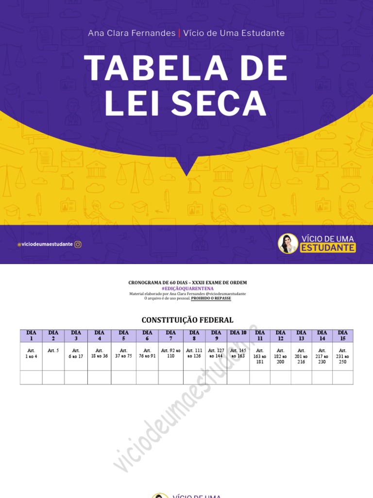 5 - Tabela-De-Lei-Seca | PDF | Governo | Direito Comum 5 - Tabela-De-Lei-Seca | PDF | Governo | Direito Comum