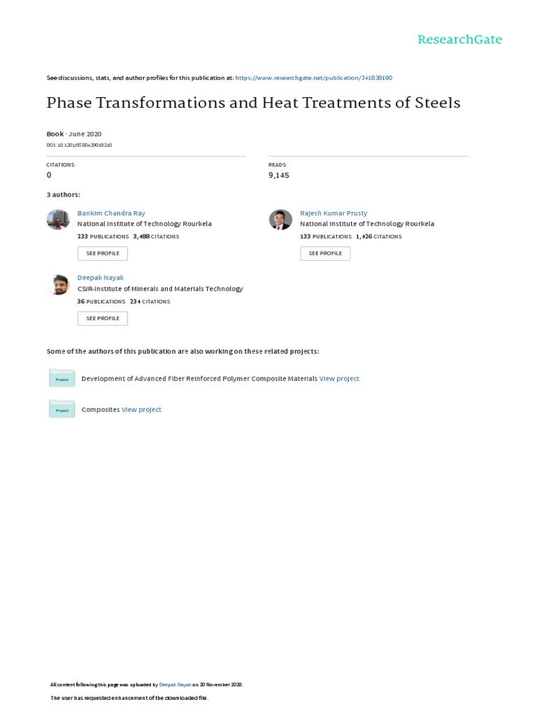 Phase Transformations and Heat Treatments of Steel | PDF | Ion | Chemical Bond