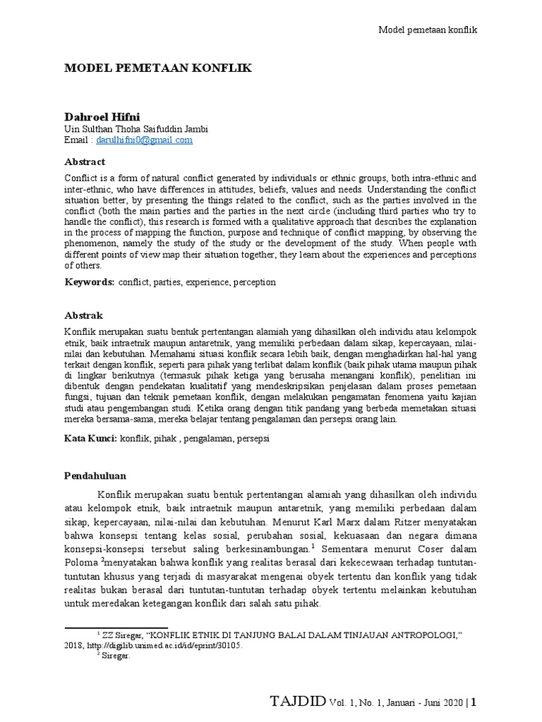 Artikel Resolusi Konflik Dahroel Hifni | PDF