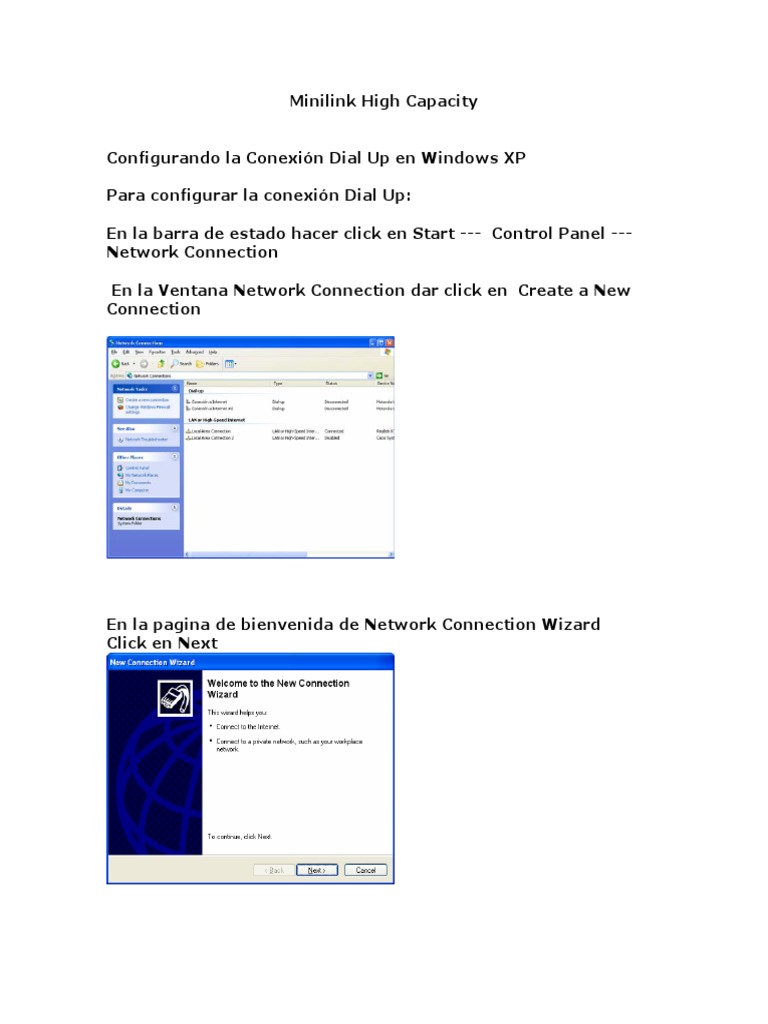 Configuración Dial Up en Windows XP | PDF