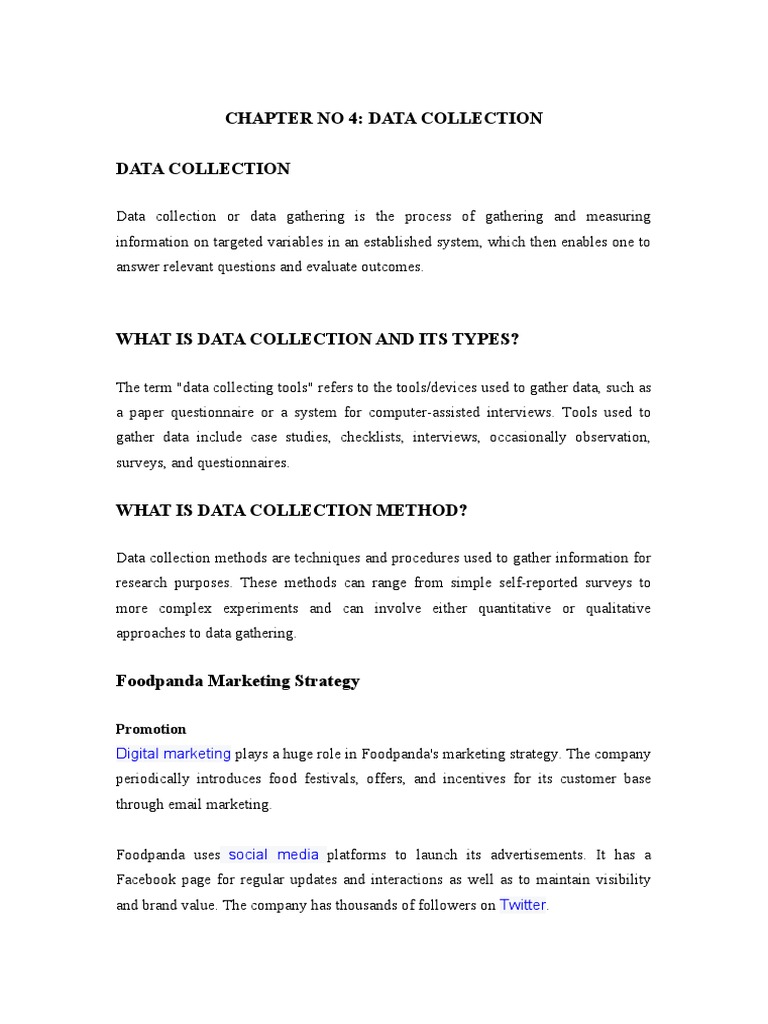 RP Foodpanda | PDF | Data Collection | Survey Methodology