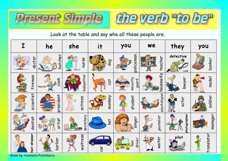 Present Simple - The Verb TO BE 1 | PDF | Employment
