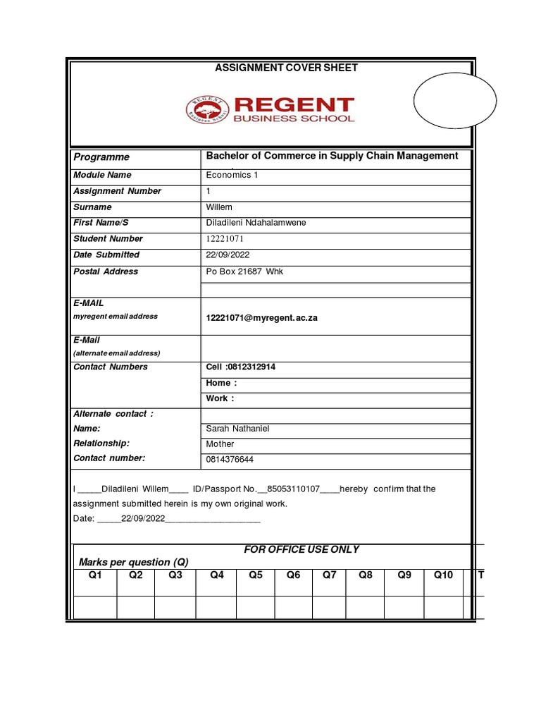 Economics 1, Assignment 1 Resubmission | PDF | Demand | Elasticity (Economics)