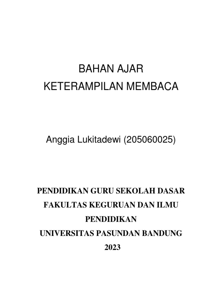 BAHAN AJAR - Anggia Lukitadewi - 205060025 | PDF | Karier ...
