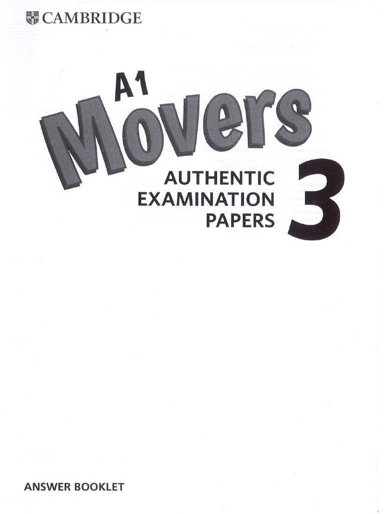 Movers 3 - 2019 Answer Key | PDF