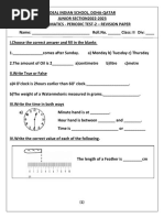 Grade 1 Revision Worksheet Shapes | PDF | Teaching Methods & Materials