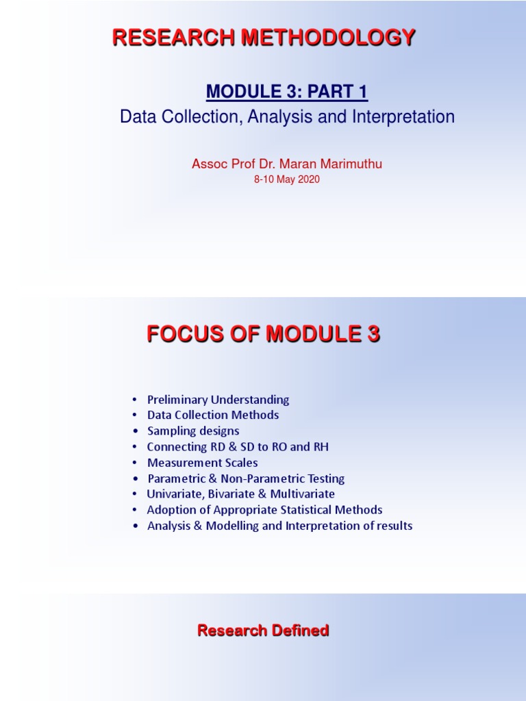 Research Methodology: Data Collection, Analysis and Interpretation | PDF