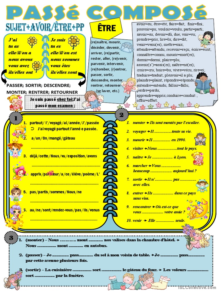 Conjugaison du verbe "tomber" au passé | PDF
