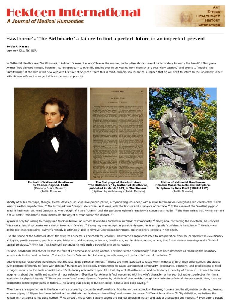 Hawthornes The Birthmark A Failure To Find A Perfect Future Imperfect ...