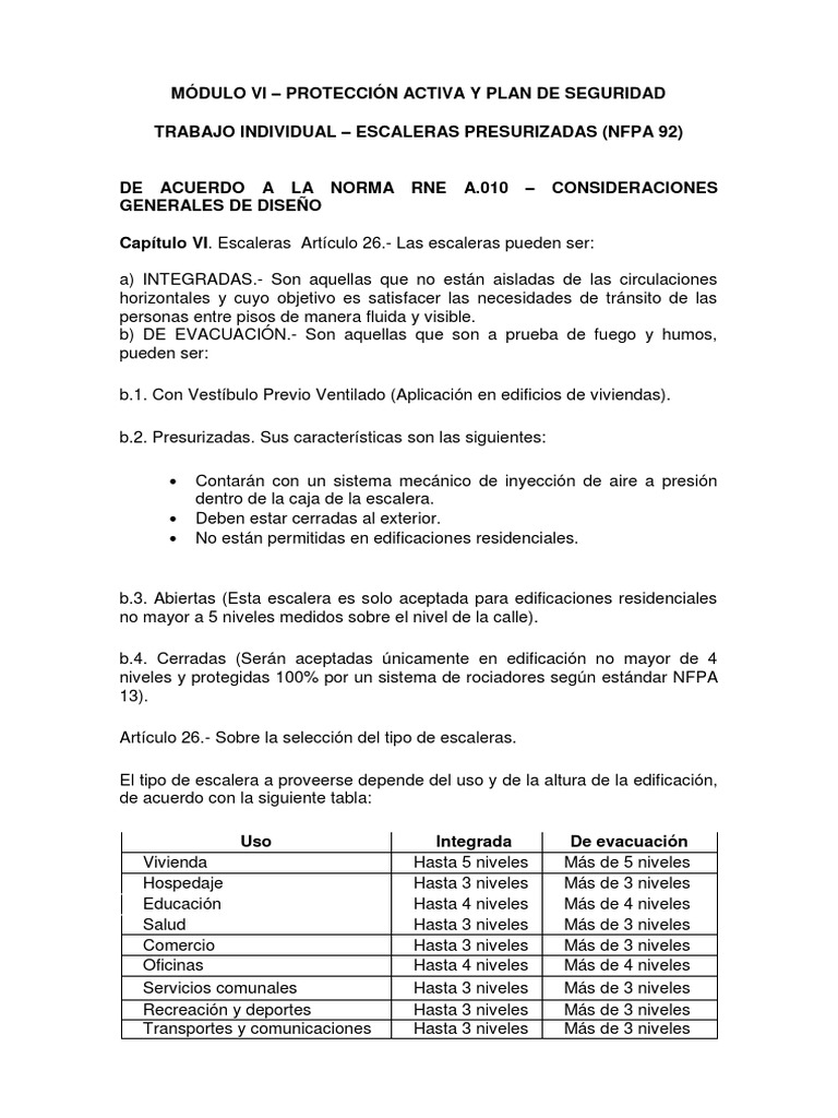 Escaleras Presurizadas | PDF | edificio