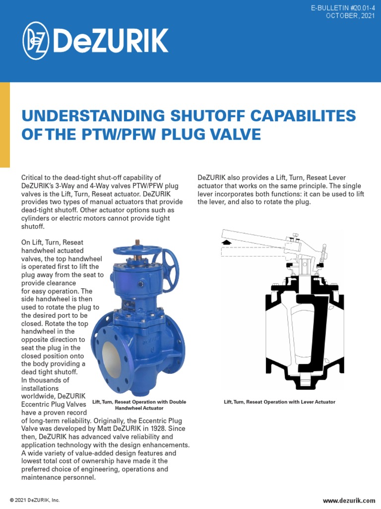 Dezurik 3 Way Plug Valves PTW Understanding Shutoff Capabilities of 3 ...