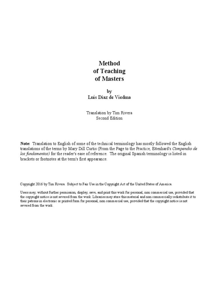 Method of Teaching Masters - Viedma | PDF | Sword | Science
