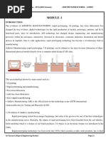 Additive Manufacturing Module-1 Notes PDF | PDF | 3 D Printing ...