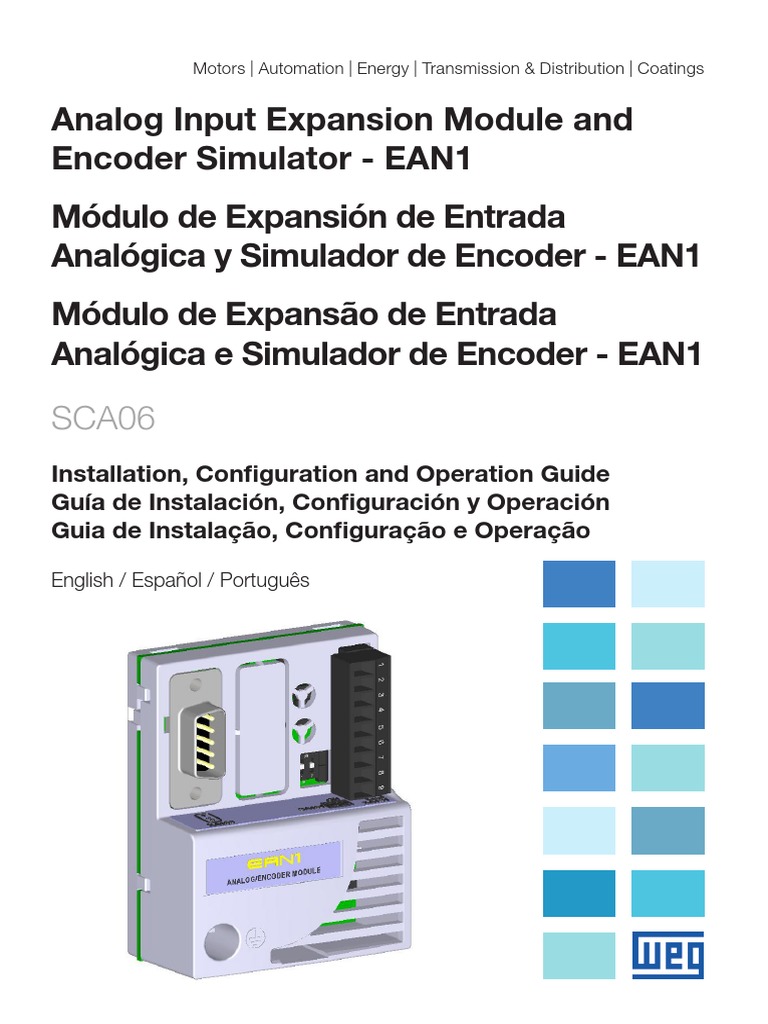 WEG Sca06 Analog Input Expansion Module and Encoder Simulator Ean1 ...