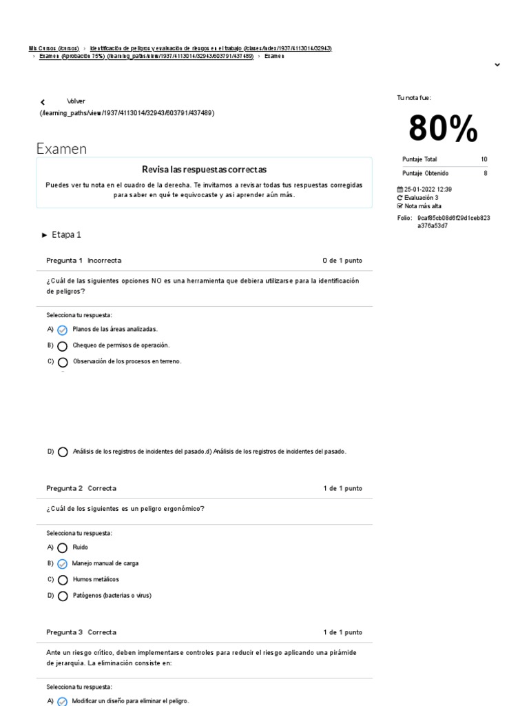 Examen: Revisa Las Respuestas Correctas | PDF