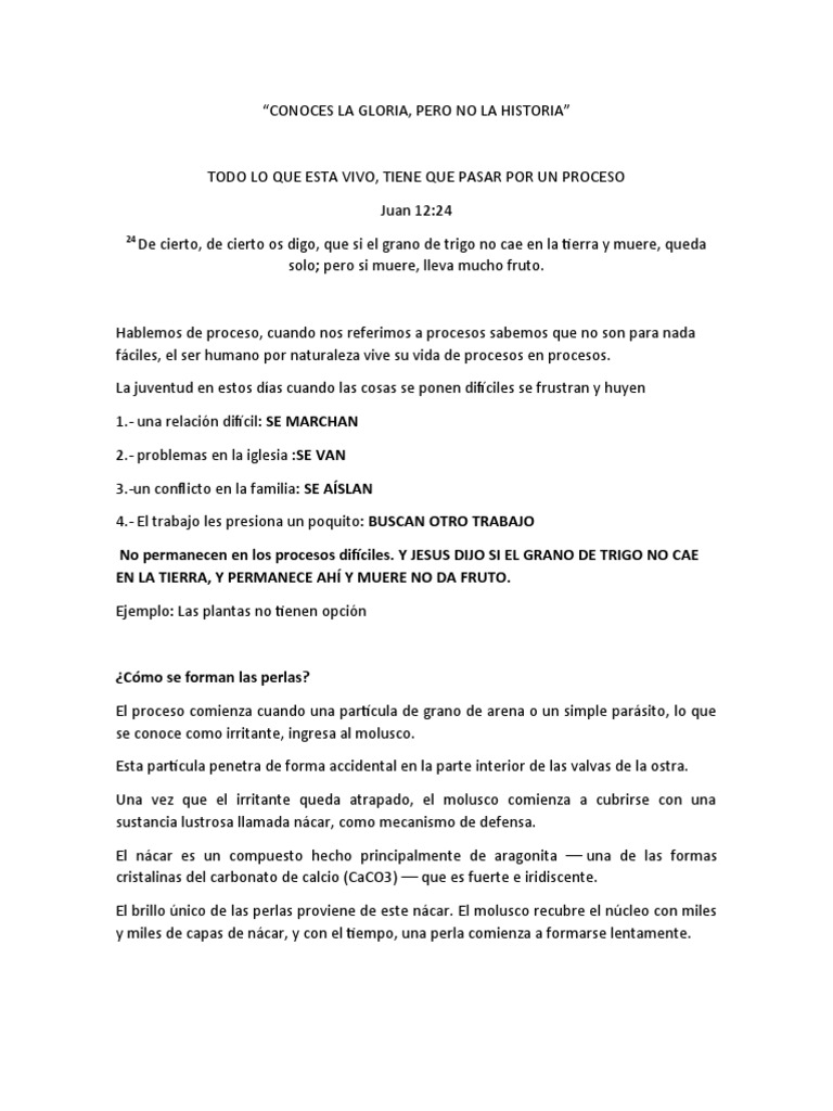 Los Procesos Son Inebitables Predica | PDF | Jacob | Perla