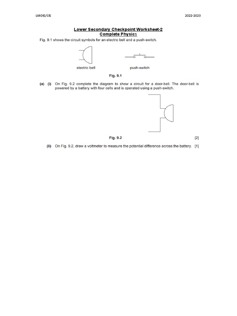 SCP Physics Worksheet 2 | PDF