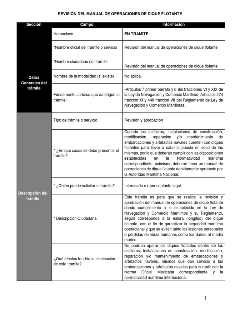 SEMAR-Nueva Revisi N Del Manual de Operaci N de Dique Flotante | PDF | Internet
