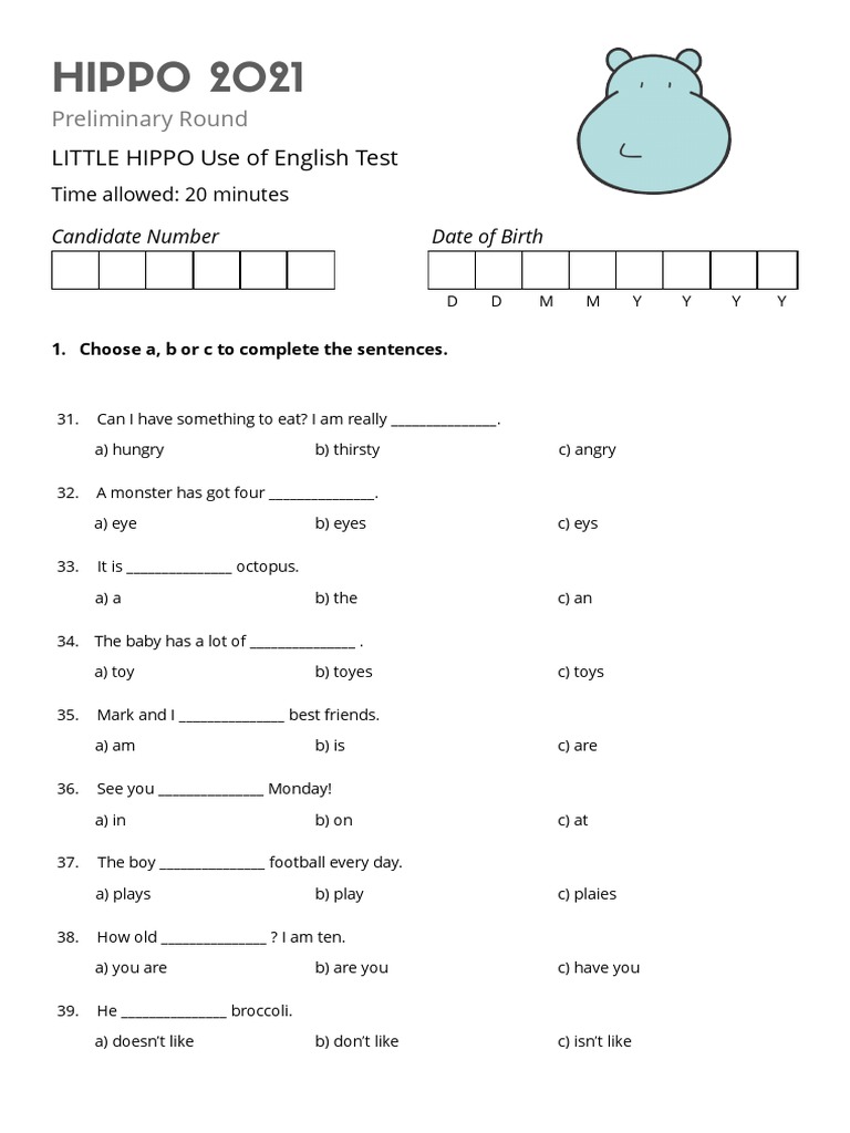 Little Hippo 2021 Use V1 | PDF | Teaching Methods & Materials