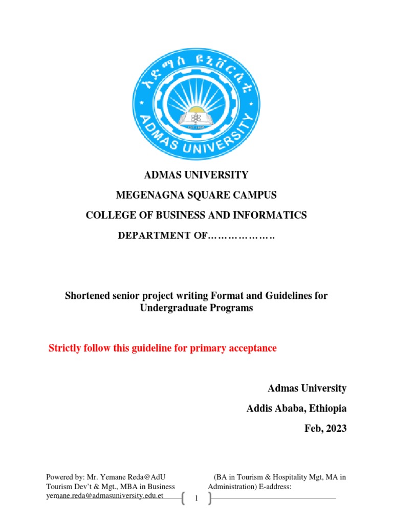 Senior Research Project Format and Guidlines Shortened Updated Feb ...