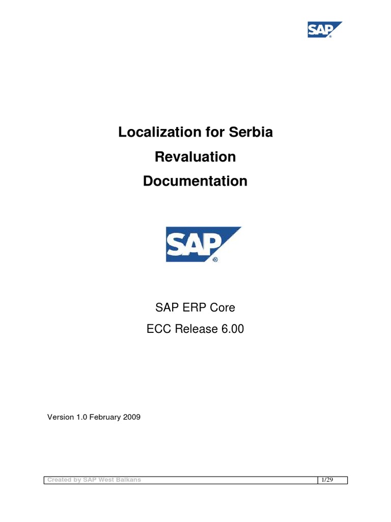 SAP Revaluation Process for Serbia | PDF | Depreciation | Book Value