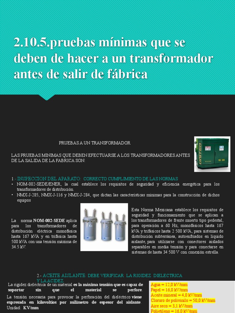 Pruebas A Transformadores | PDF | Transformador | Inductor
