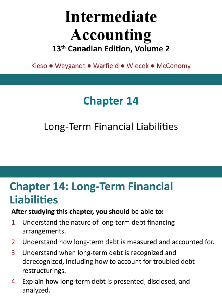 Intermediate Accounting: Long-Term Financial Liabilities | PDF | Bonds ...
