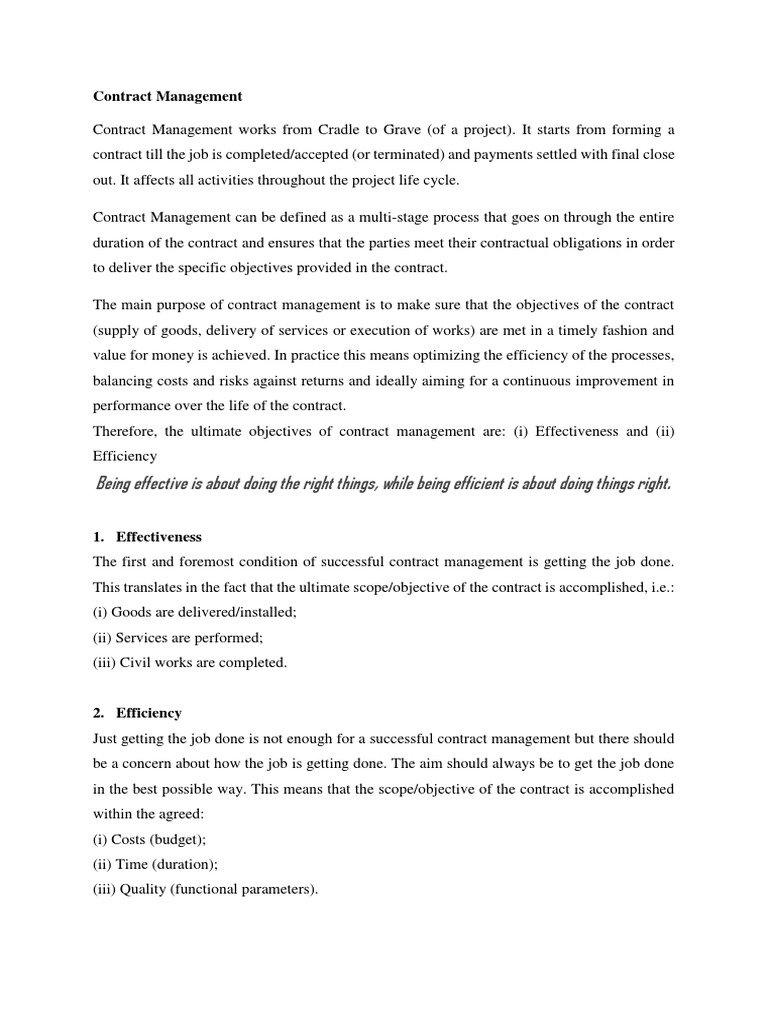 Functions in Contract Management | PDF | Procurement | Project Management