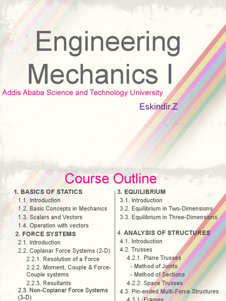 Chapter 1 Basic of Statics | PDF | Mechanics | Euclidean Vector
