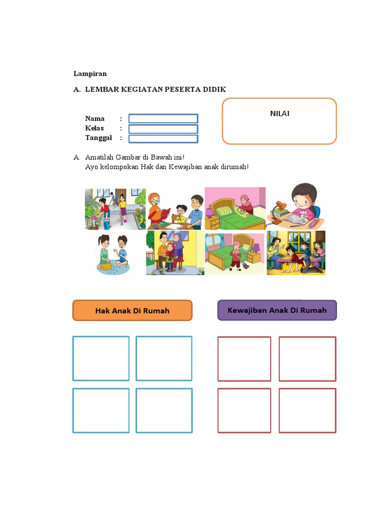 LKPD Kelas 1 PPKN | PDF