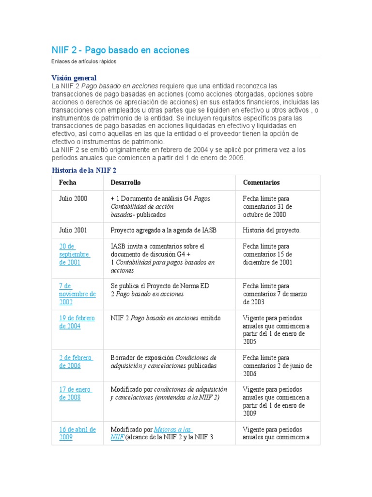 Niif 2 | PDF | normas internacionales de INFORMACION FINANCIERA ...