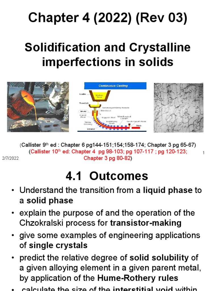 Chapter 4 2021 Imperfection and Crystalline Defects | Download Free PDF | Dislocation | Crystallite