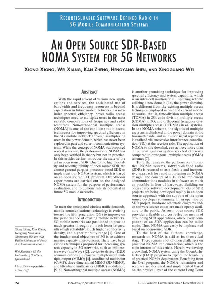 SDR Noma 5G.5 | PDF | Software Defined Radio | Channel Access Method