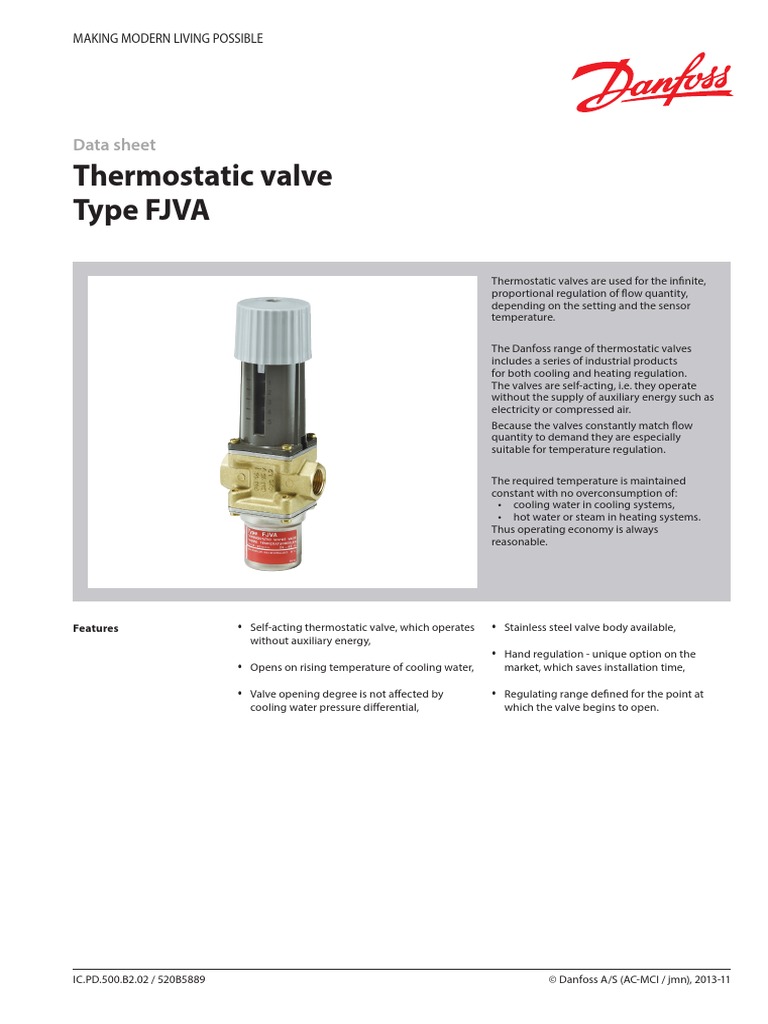 Thermostatic Valve | PDF | Valve | Water